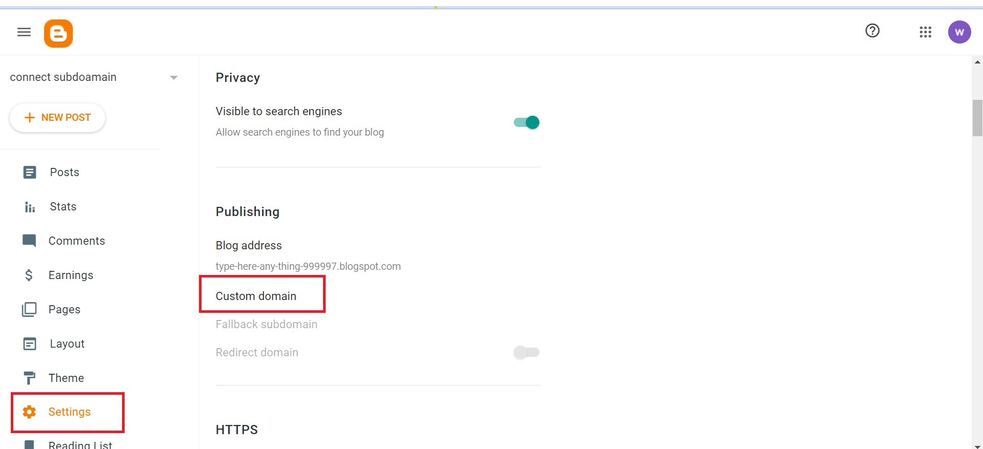 How to add subdomain in blogger - whatBM Blog